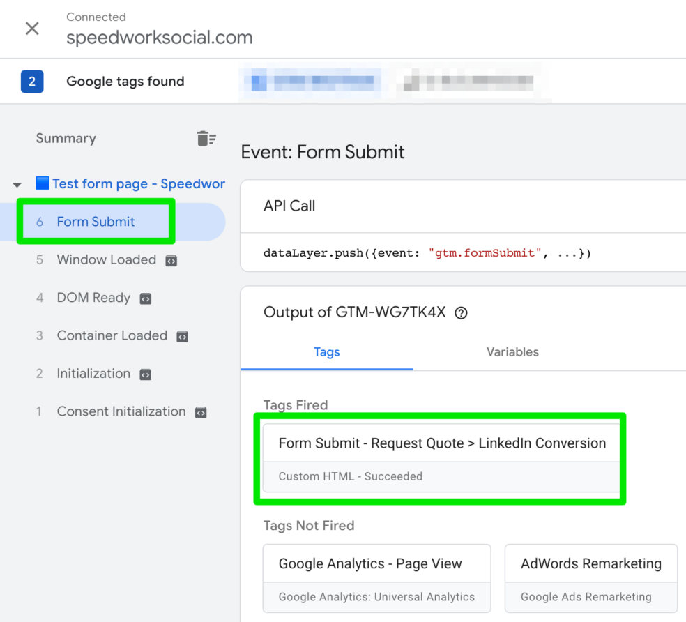 LinkedIn Ads event conversion tracking - with Google Tag Manager - Speedwork